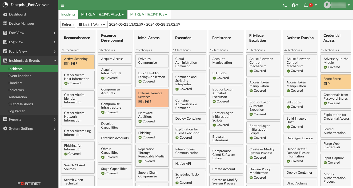 MITRE ATT&CK® | FortiAnalyzer 7.6.2 | Fortinet Document Library
